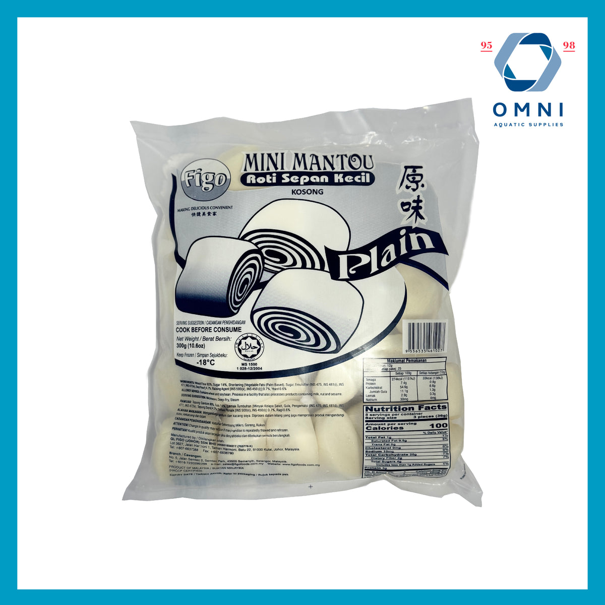 FIGO PLAIN MINI MANTOU 飞狗迷你白馒头 - 300GM/PKT